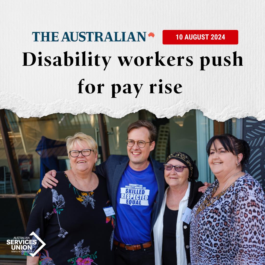 Disability workers push for pay rise - New Tab